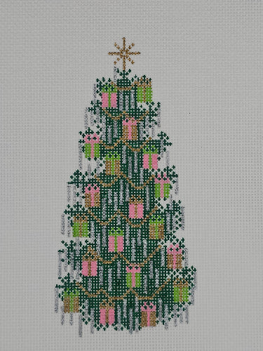 Green And Pink Presents Tree – Nashville Needleworks