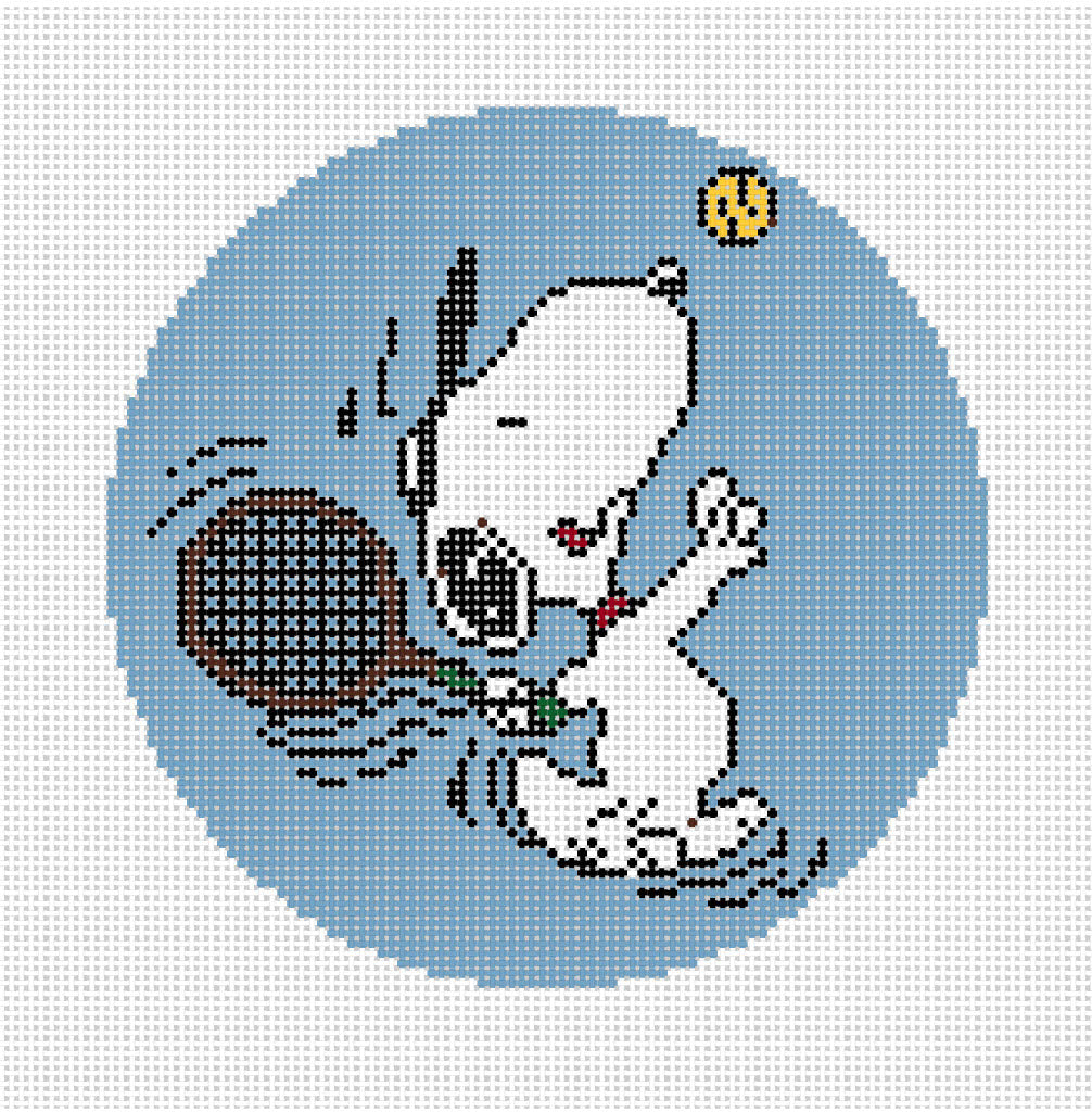 PEANUTS Sports - Snoopy Serving Tennis Ball Canvas – Nashville Needleworks